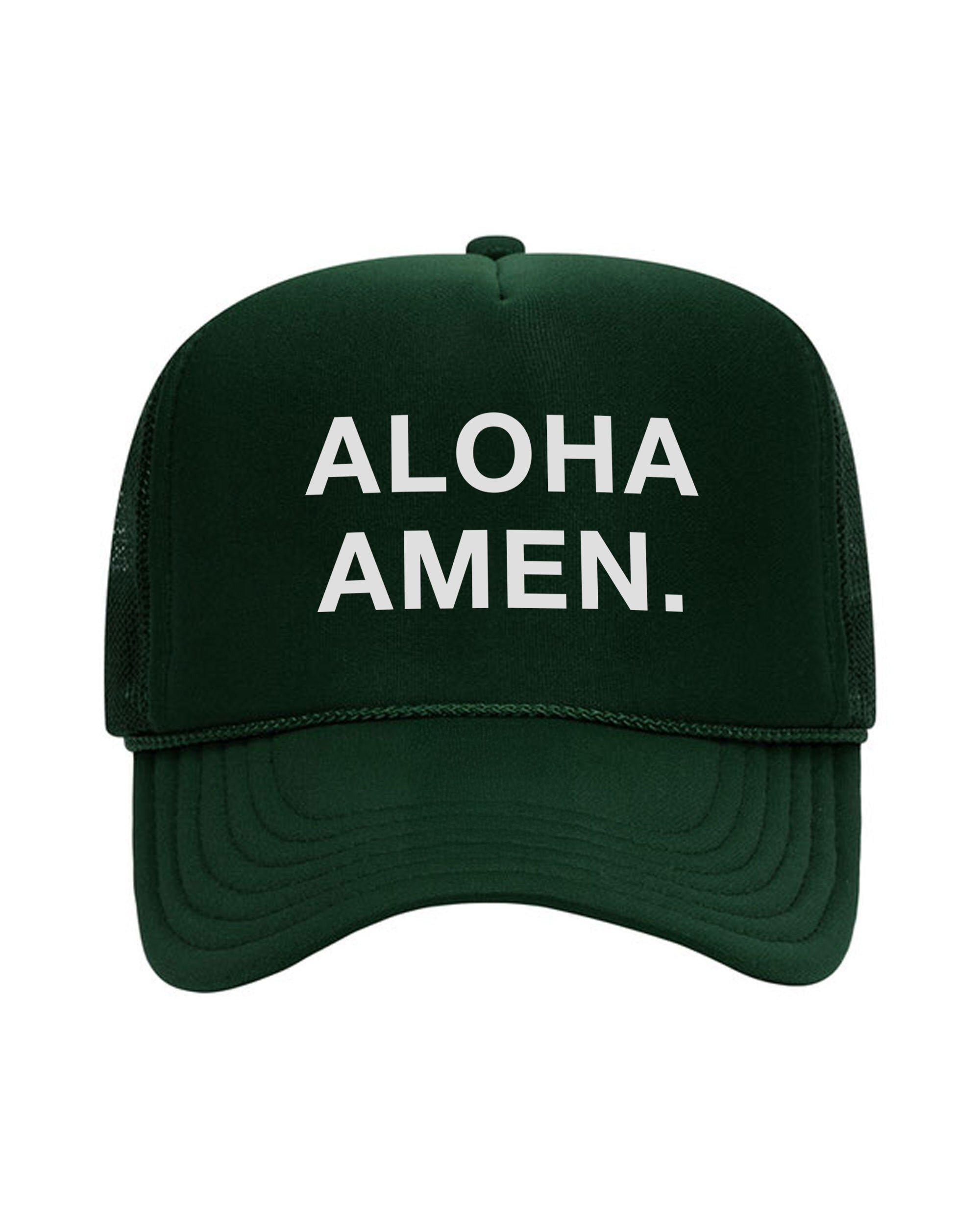 Amen Trucker Hat - Forest – Aloha and Amen